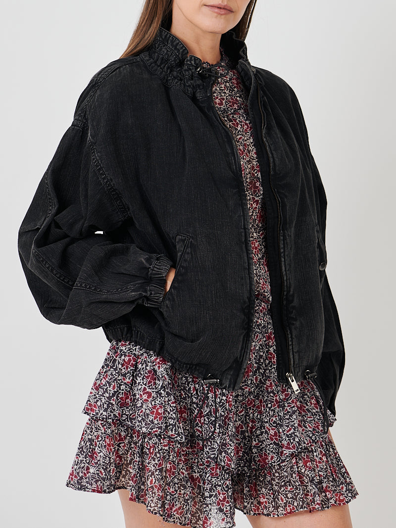 Plume Jacket in Faded Black