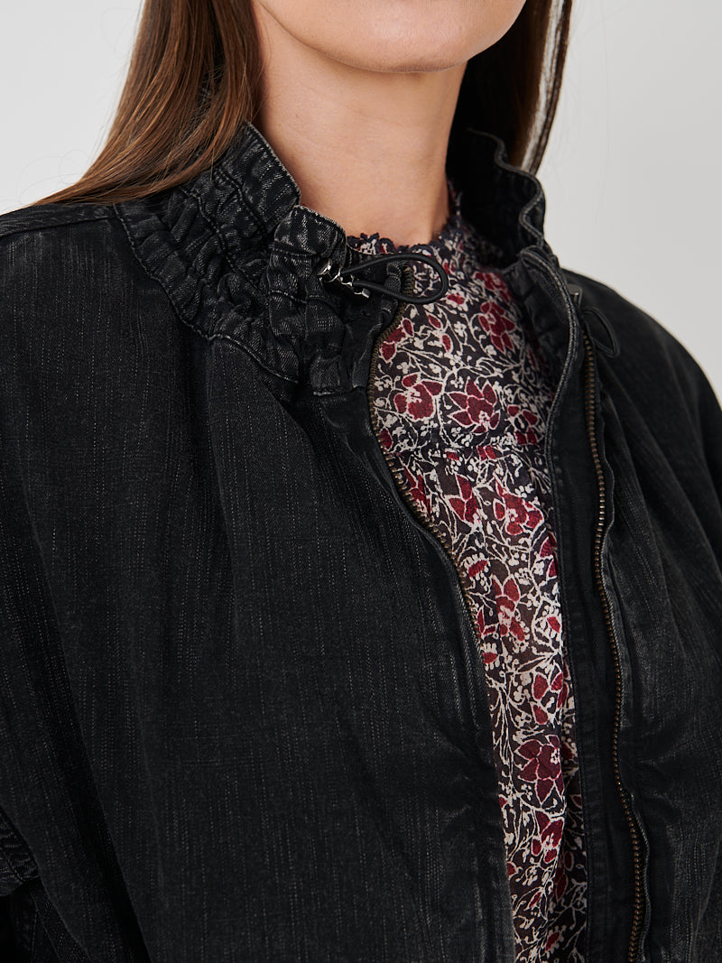 Plume Jacket in Faded Black