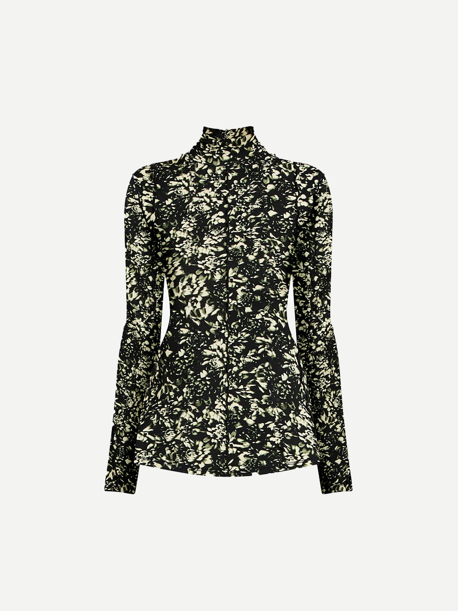 Audrey Top in Black/Lemon