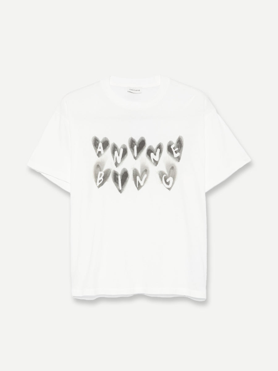 Cade Tee Hearts in Ivory