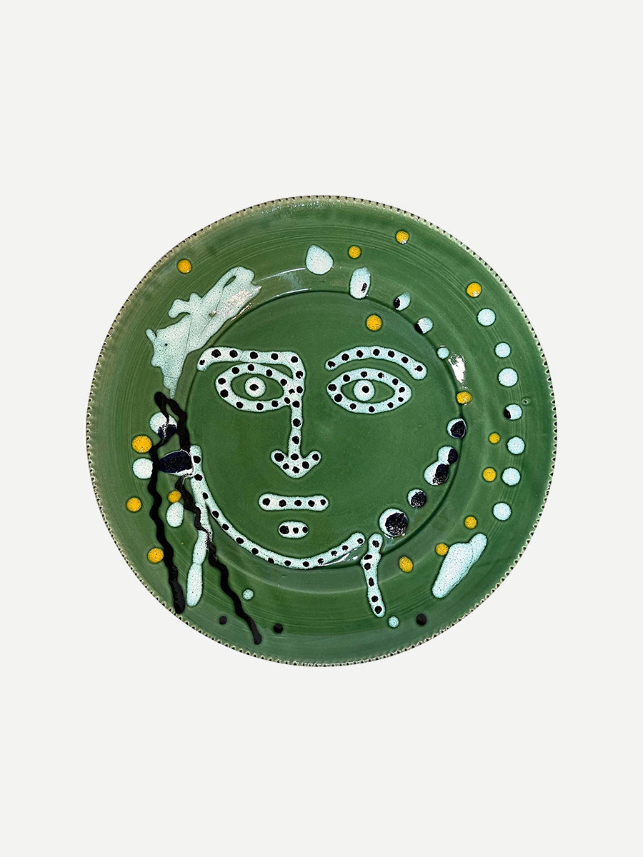 Spiaggia Ceramic Serving Polka Face Plate